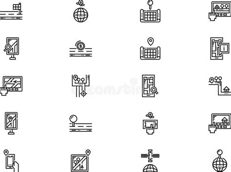 navigation and maps icons collection is a vector illustration with