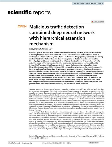 Pdf Malicious Traffic Detection Combined Deep Neural Network With