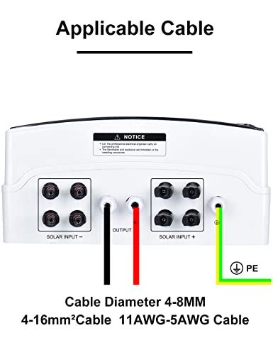 Dihool 4 String Pv Solar Combiner Box For Solar Panels 10 Amp Fuse Uv