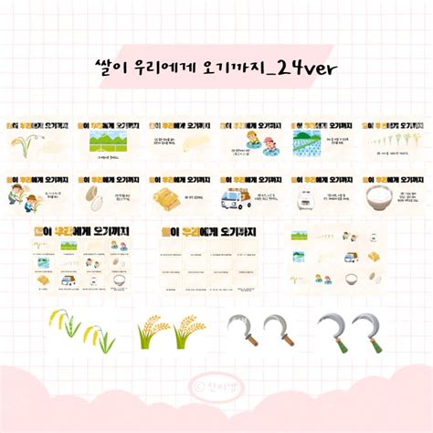 가을 쌀이 우리에게 오기까지 추수과정 이야기 나누기 벽보 자료 24ver