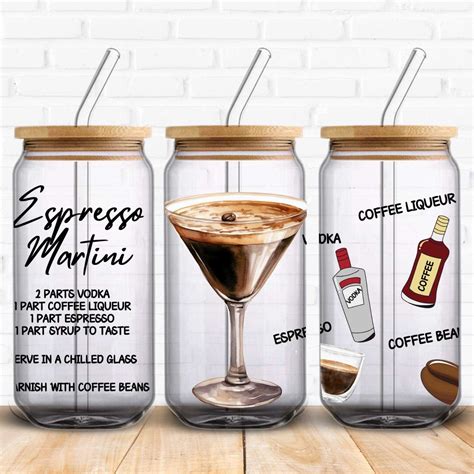 Uv Dtf Cocktail Recipe Transfer Wraps For 16oz Cans Libbey