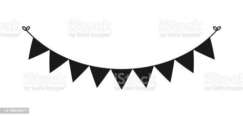 빈 배너 스크랩북 파티 및 이벤트 벡터 일러스트레이션을 위한 멧새 화환 실루엣 템플릿 우승기에 대한 스톡 벡터 아트 및 기타 이미지 우승기 실 제작물 장식용 깃발