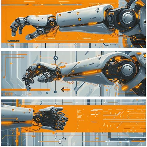 Premium Photo Design Of Robotics Research Expo Poster Cyberpunk