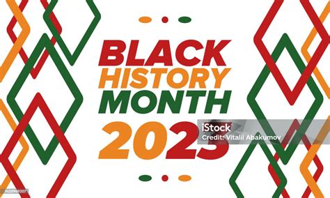 흑인 역사의 달 아프리카 계 미국인 역사 매년 축하합니다 2 월에 미국과 캐나다에서 영국에서 10 월에 포스터 카드 배너 배경 벡터 일러스트레이션 0명에 대한 스톡 벡터