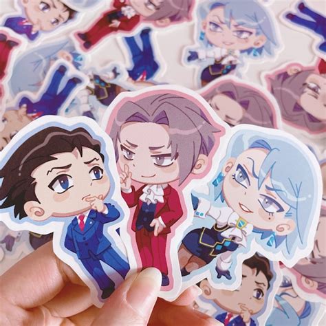 Ace Attorney Stickers Etsy