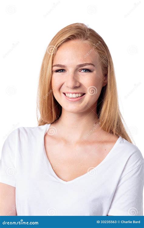 Natural Smiling Attractive Woman Stock Image Image Of Healthy Teeth 33235563