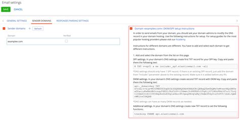 Domain Verification For The Elastic Email Provider Creatio Academy
