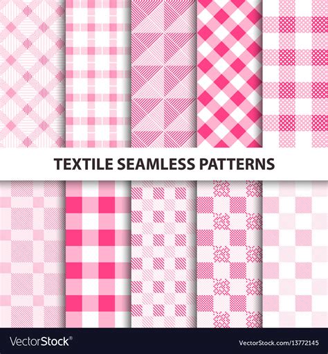 Set Of Textile Seamless Patterns Royalty Free Vector Image