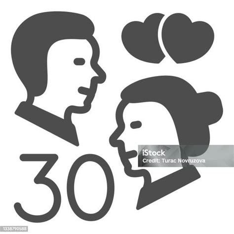 남자와 여자 그리고 마음 단단한 아이콘 데이트 와 관계 개념 흰색 배경에 커플 벡터 기호 모바일 개념 및 웹 디자인을위한 글리프 스타일 아이콘 벡터 그래픽 10에 대한 스톡