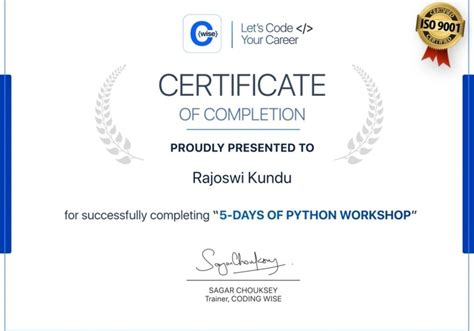 rajoswi kundu on linkedin just completed a 5 day python workshop from