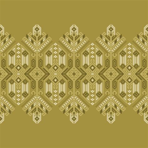 Malaysian Style Geometric Pattern Design Of Background Batik Fabric