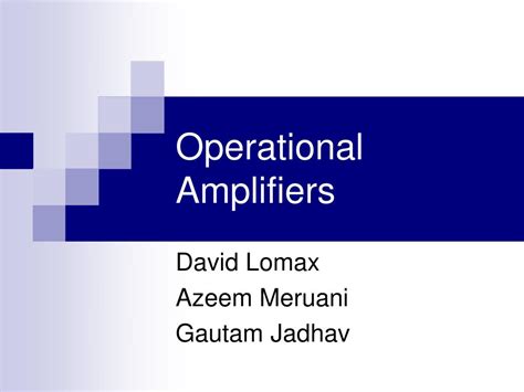 PPT Operational Amplifiers PowerPoint Presentation Free Download ID