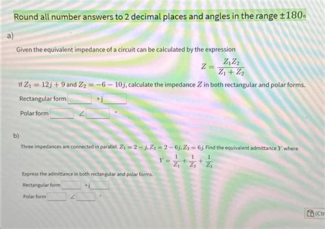 Solved Round All Number Answers To 2 ﻿decimal Places And