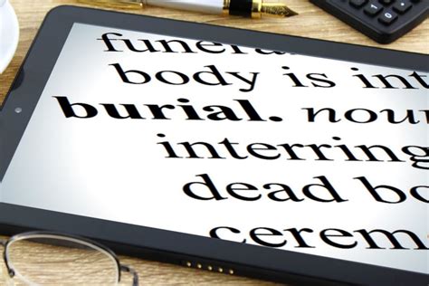 Burial Free Of Charge Creative Commons Tablet Dictionary Image