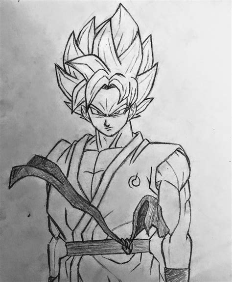 How To Draw Goku In Super Saiyan Blue