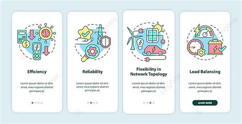 Smart Grid Features Onboarding Mobile App Screen Banner Template