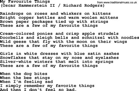 My Favorite Things Lyrics This Wallpapers