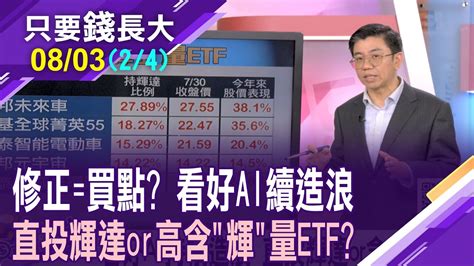 費半七月崩跌一成 漲多修正為主因美七大巨頭領舵h1 H2可望再引領風騷高含輝量etf與大咖為伍【20240803第24段只要錢