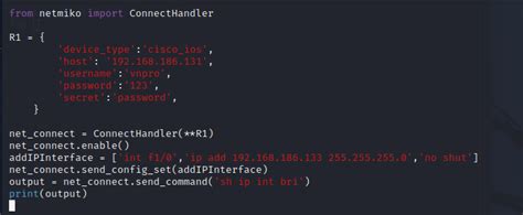 Dùng Python Thực Hiện Ssh And Cấu Hình Trên Thiết Bị Mạng Bằng Netmiko