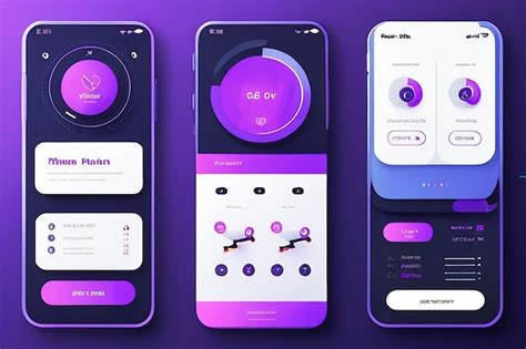 Premium Photo Different Ui Ux Gui Screens Fitness App And Flat Web