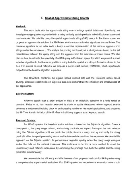 4spatial Approximate String Search Pdf Java Server Pages String Computer Science