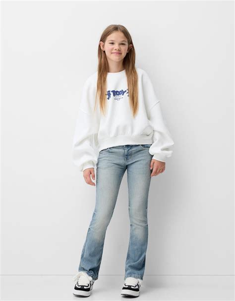 Jeans Model Bootcut Low Rise Bsk Teen Bershka
