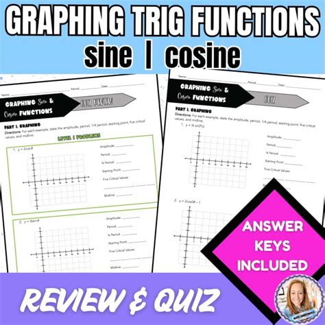 Graphing Sine And Cosine Review Quiz Transformations And Real World Models