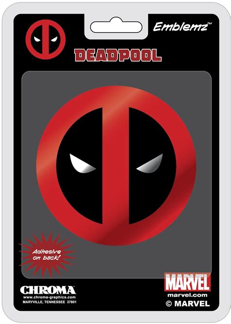 Chroma Deadpool Black And Red 3d Automotive Emblem Decal