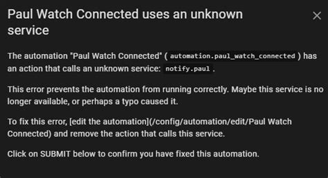 Unknown Service Errors But Service Exists Home Assistant Companion