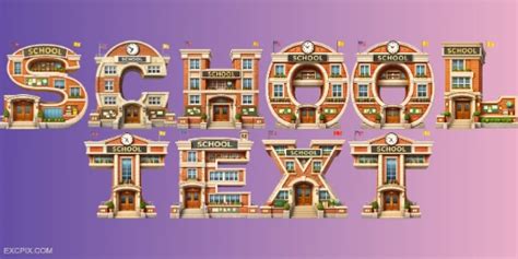 School Building Text Generator Create Classroom Style Letters Png
