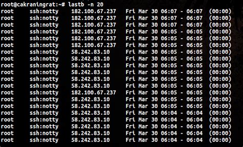 Melihat History Pengguna Yang Login Ssh Linuxsec