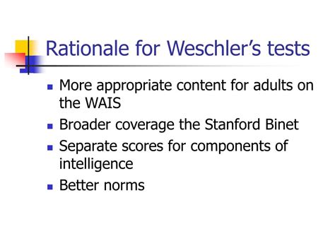 Ppt Weschler Tests Powerpoint Presentation Free Download Id573360