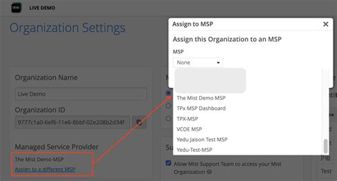 Creating Or Onboarding MSP Tenant Organizations Mist