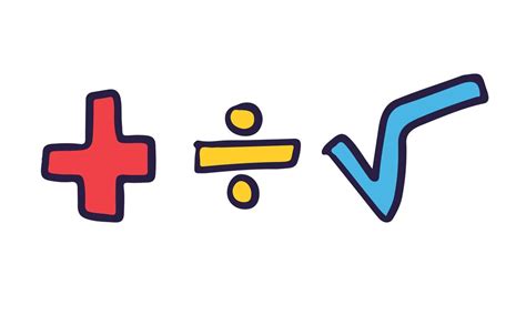 Premium Vector Vector Math Operator Symbols Vector Doodle Typography Handwritten Collection