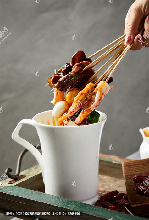 麻辣串串香中国菜系食品餐饮摄影汇图网
