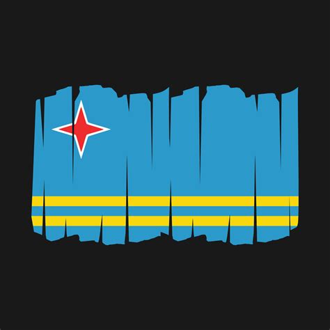 Aruba Flag Brush Vector Art At Vecteezy