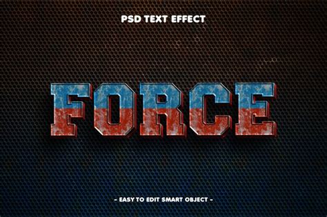 premium psd force text effect