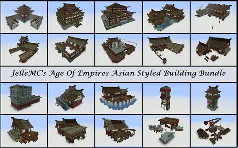 Jellemcs Age Of Empires Asian Styled Building Bundle Schematics