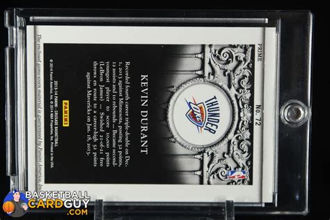 Kevin Durant 2013 14 Panini Crusade Quest Memorabilia Prime All Star G
