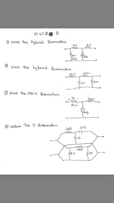 solved find the hybrid parameters find the hybrid