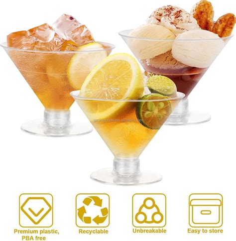 Dropshipping 5oz Plastic Martini Glasses Disposable Cocktail Glasses