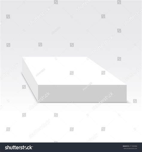 White Rectangular Box D Package Vector Stock Vector Royalty Free