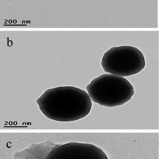 The TEM Images Of A Fe3O4 B Fe3O4 SiO2 And C Fe3O4 SiO2 PEI