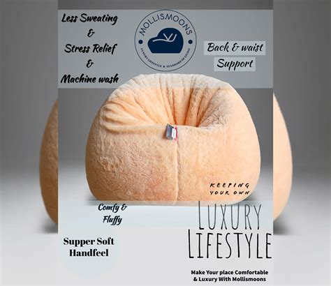 Buy Luxury Furr Bean Bag Cover For Adults Beige Xxxl At 68 Off