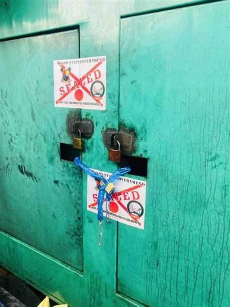 Lagos Seals Bars Generator Section Over Environmental Pollution