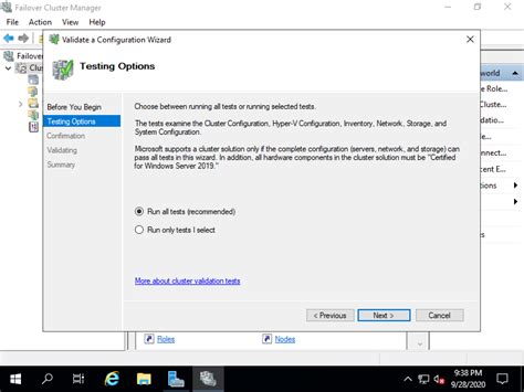 Windows Server 2019 Wsfc Add Nodes Server World