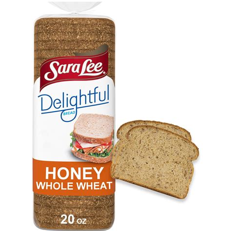 Sara Lee Delightful Honey Whole Wheat Bread 20 Oz Soft Honey Wheat