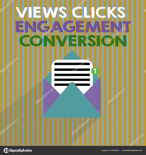 Word Writing Text Views Clicks Engagement Conversion Business Concept