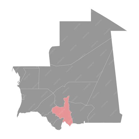 Premium Vector Assaba Region Map Administrative Division Of
