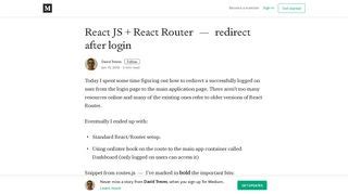React Router Dom Redirect Clubslasopa